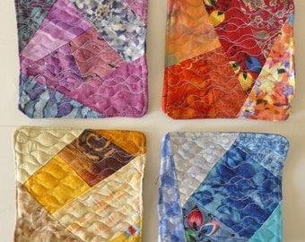 Unique quilt coasters related items | Etsy