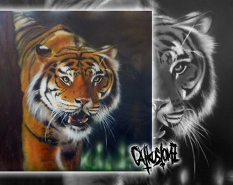Airbrush tiger | Etsy