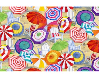 Beach themed fabric | Etsy