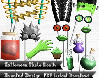 Bat and Moon Spooky Cupcake Toppers Party Decor by HauntedDesign