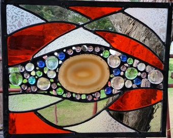 Grey stained glass | Etsy