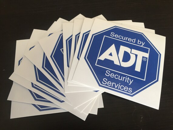 10 ADT Security Alarm Sticker Decal Sign by Securityguy on Etsy