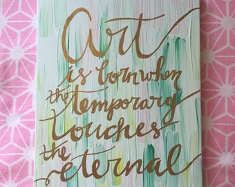 On the night you were born Hand painted wall art on canvas