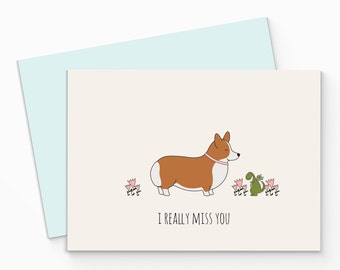 Cute miss you card | Etsy