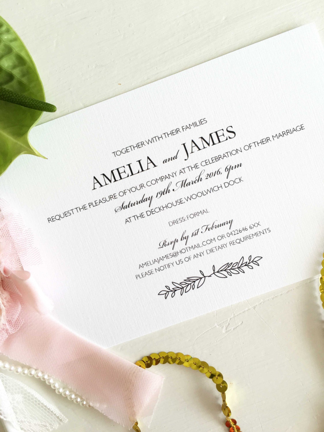 Engagement Invitation Custom Engagement Invite Simple
