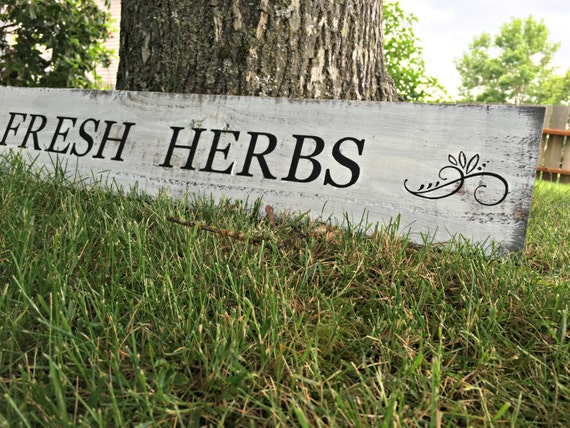 Fresh Herbs Sign Herb Sign Garden Sign Kitchen Sign