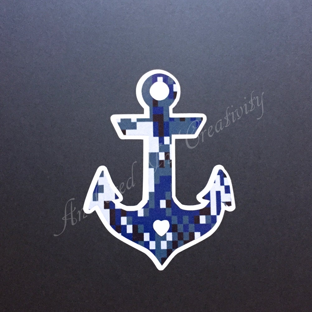 Anchor decal Anchor sticker Navy decal Navy sticker Blue