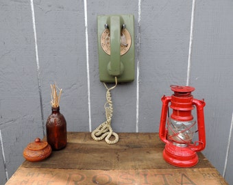 Unique green rotary phone related items | Etsy