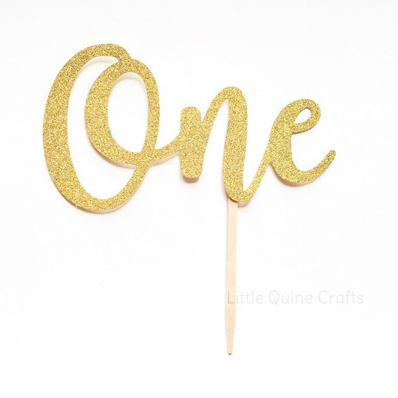 1 pc ONE script fonts first birthday party by LittleQuineCrafts