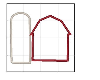 Vintage Fisher Price Barn and Silo cross stitch pattern