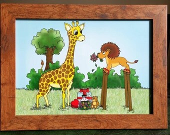 Giraffe print frame | Etsy