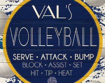 Volleyball sign | Etsy