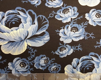 Cabbage roses fabric | Etsy