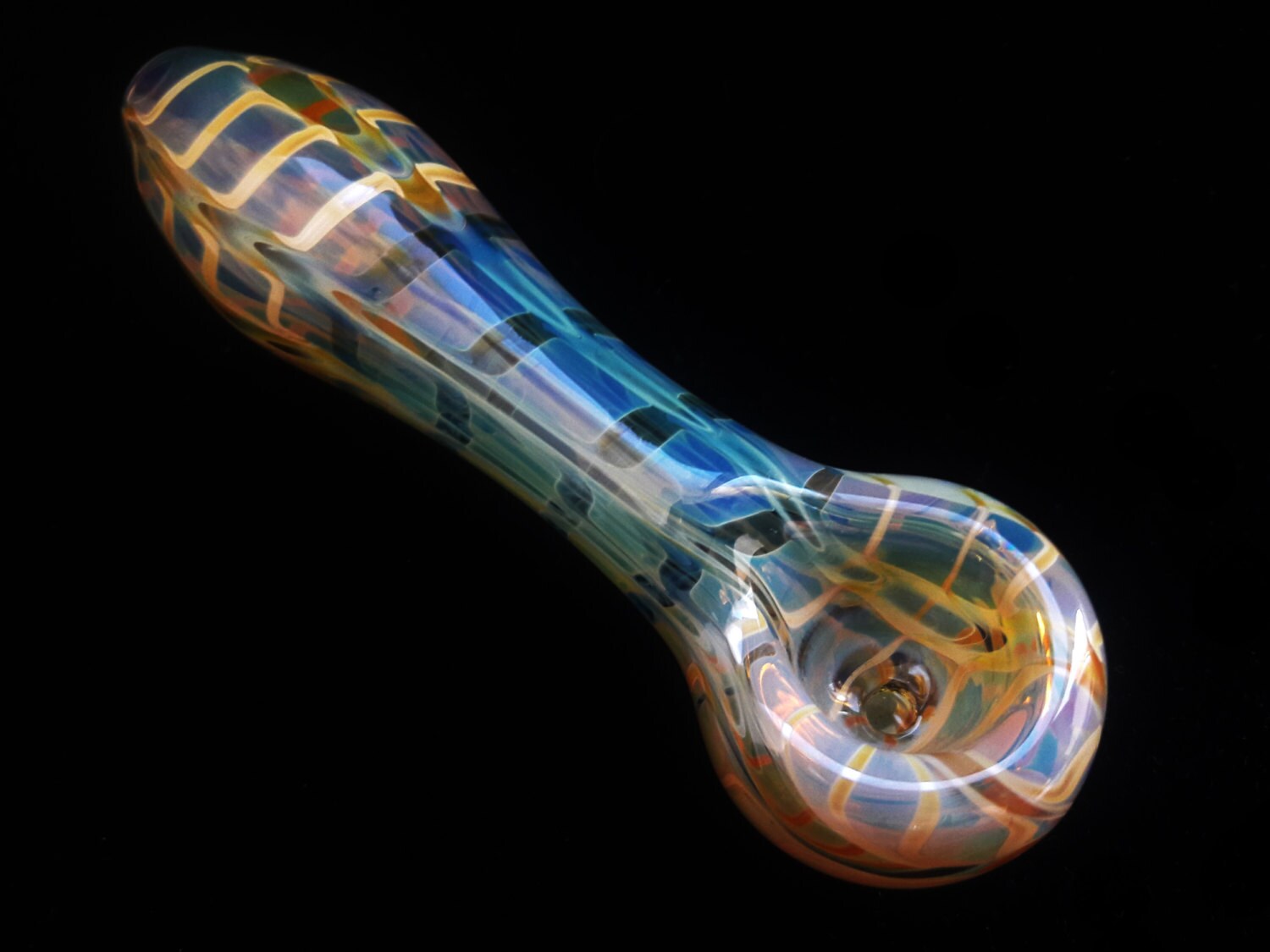 Blown glass pipe tobacco pipe for smoking heady by GlassPipeArt