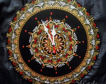 Mandala clock | Etsy