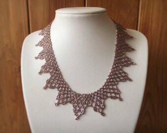 Solid Netted Beaded Scarf Pattern
