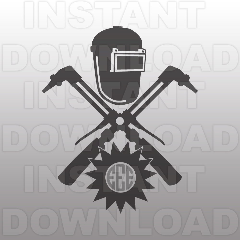 Welding Monogram SVGWelder SVG FileWelding SVG File-Cutting
