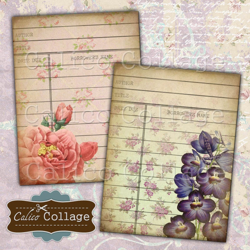 Printable Vintage Library Cards - Printable Word Searches