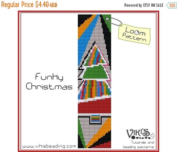 30% off SALE Bead Loom Pattern Funky by VikisBeadingPatterns