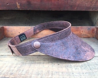 Leather visor | Etsy
