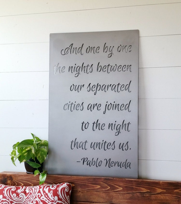 Large Metal Custom Quote Sign and Sayings by langleymetalworks