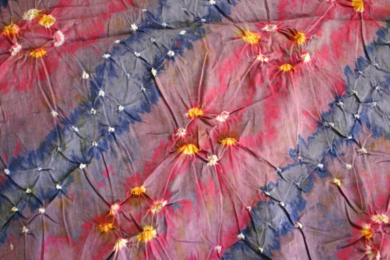 Color me tie dye Bandhani Indian Tie-Dyed cotton Fabric