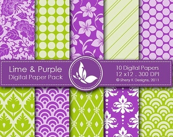 50% Off All Green Paper Pack 10 printable by SheryKDesigns