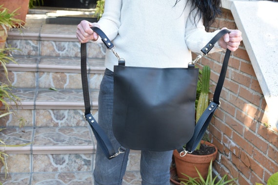 Leather backpackleather bagleather purseblue leather