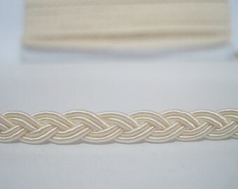 5 Yards 1/2 Vanilla Gimp Braided Trim Gimp Braid by ichimylove