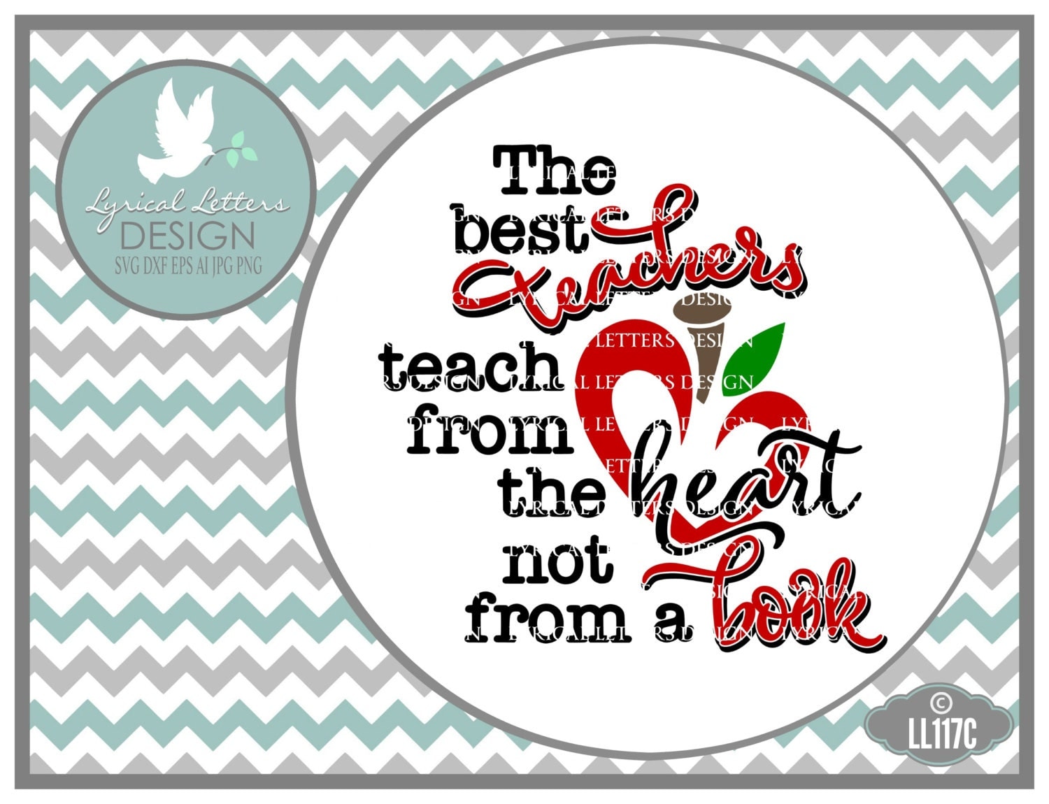 Best Teachers Teach from the Heart Teacher Appreciation LL117