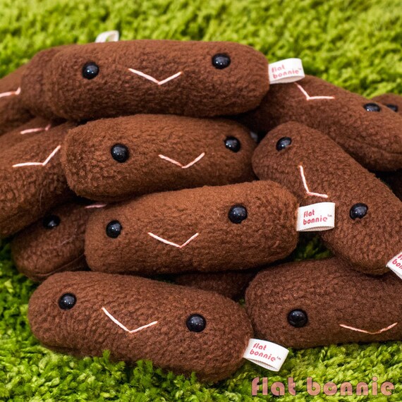 Guinea Pig poop plush Stuffed animal poo plushie by FlatBonnie