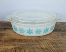 Unique pyrex snowflake related items | Etsy