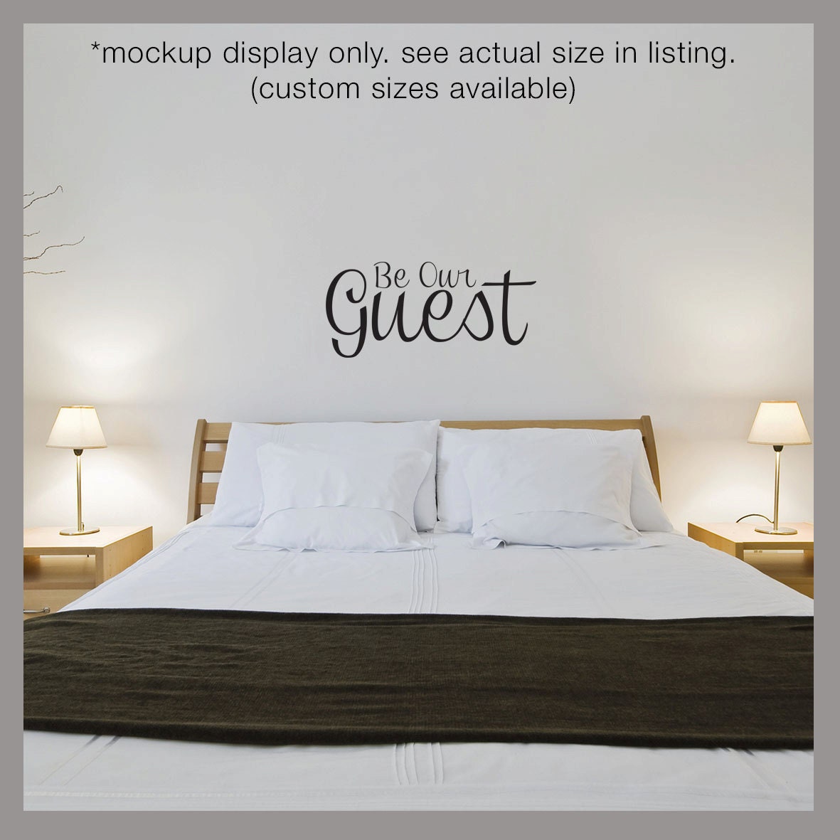 Be Our Guest Removable Wall Decal Sticker by clickybird on Etsy