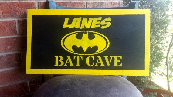 Items similar to Large customized wood bat cave signs on Etsy