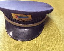 Vintage Amtrak Train Conductors Hat Cap Adjustable Size