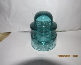 Blue glass insulator | Etsy