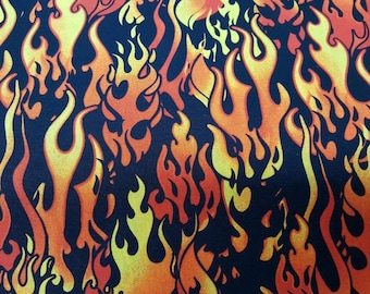 Flame print fabric | Etsy