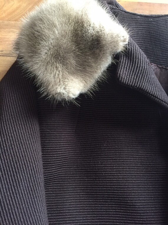 Brown ribbed fabric coat italy sale