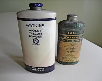 Talcum powder tin | Etsy