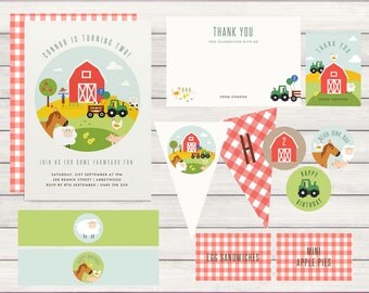 Farm birthday banner | Etsy