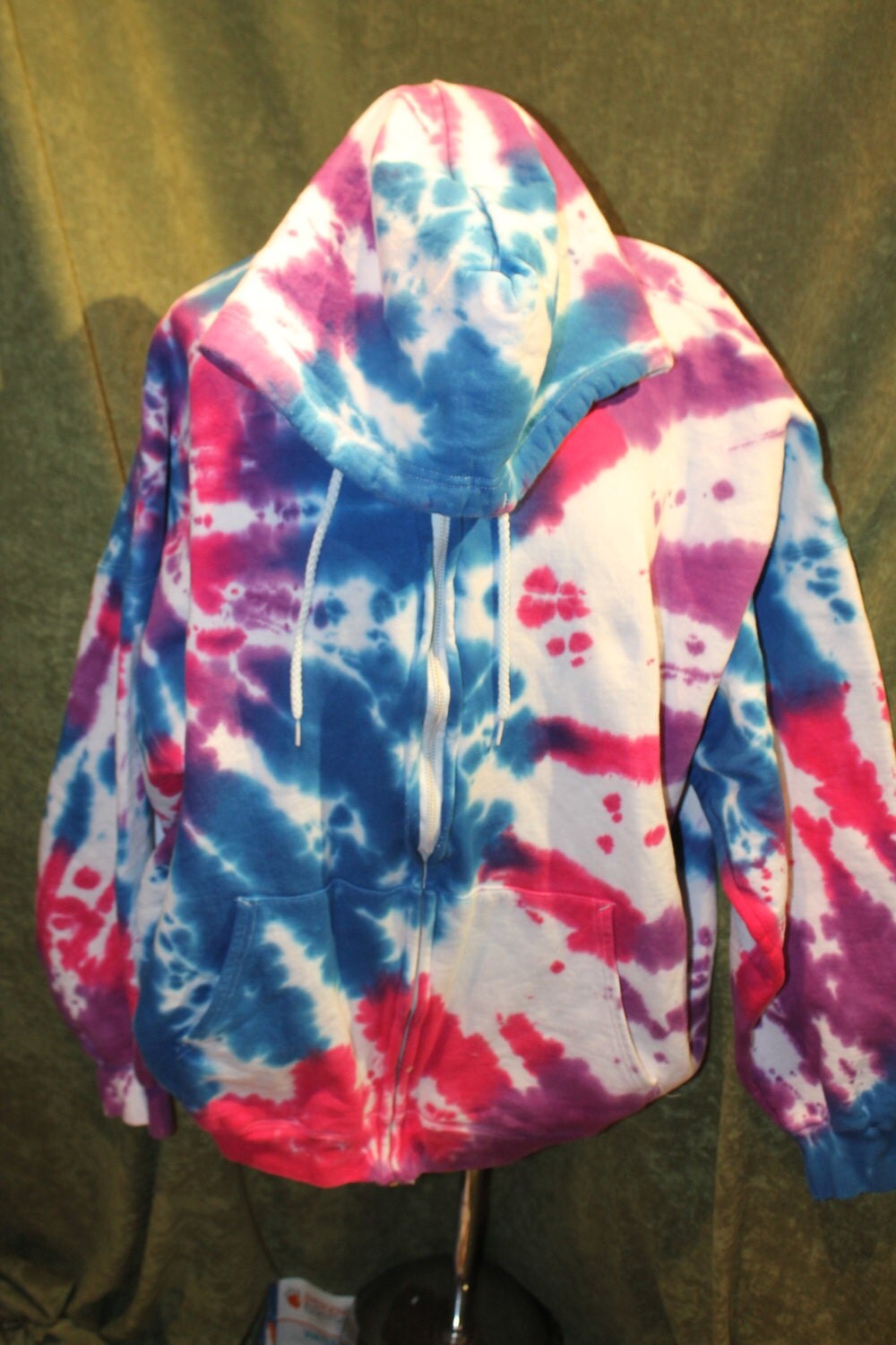Tie Dye Zip Up Hoodie 3xl By Tiedyeandmore On Etsy