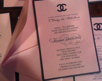 Unique chanel invitation related items | Etsy