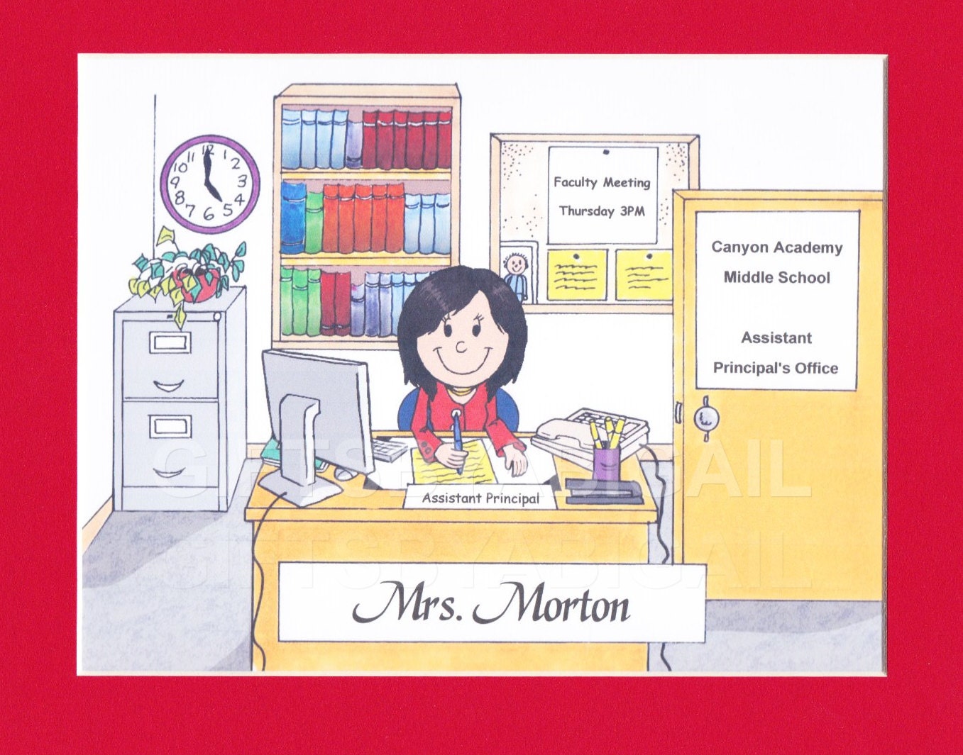 ASSISTANT PRINCIPAL Personalized Cartoon Pic Person Picture