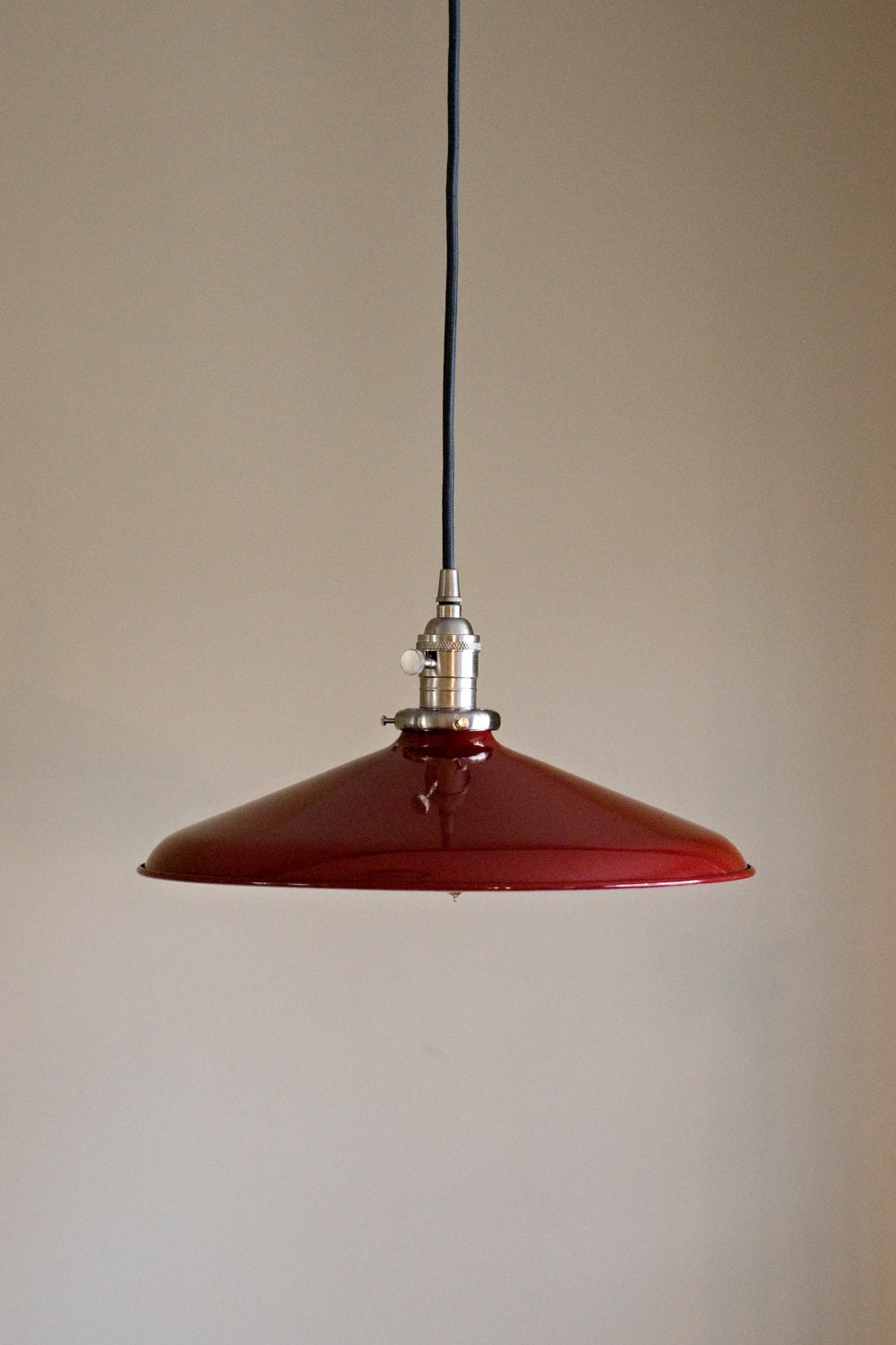Pendant Light Fixture 12 Red Vintage by OldeBrickLighting on Etsy