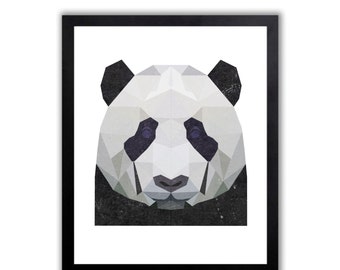 Geometric panda | Etsy