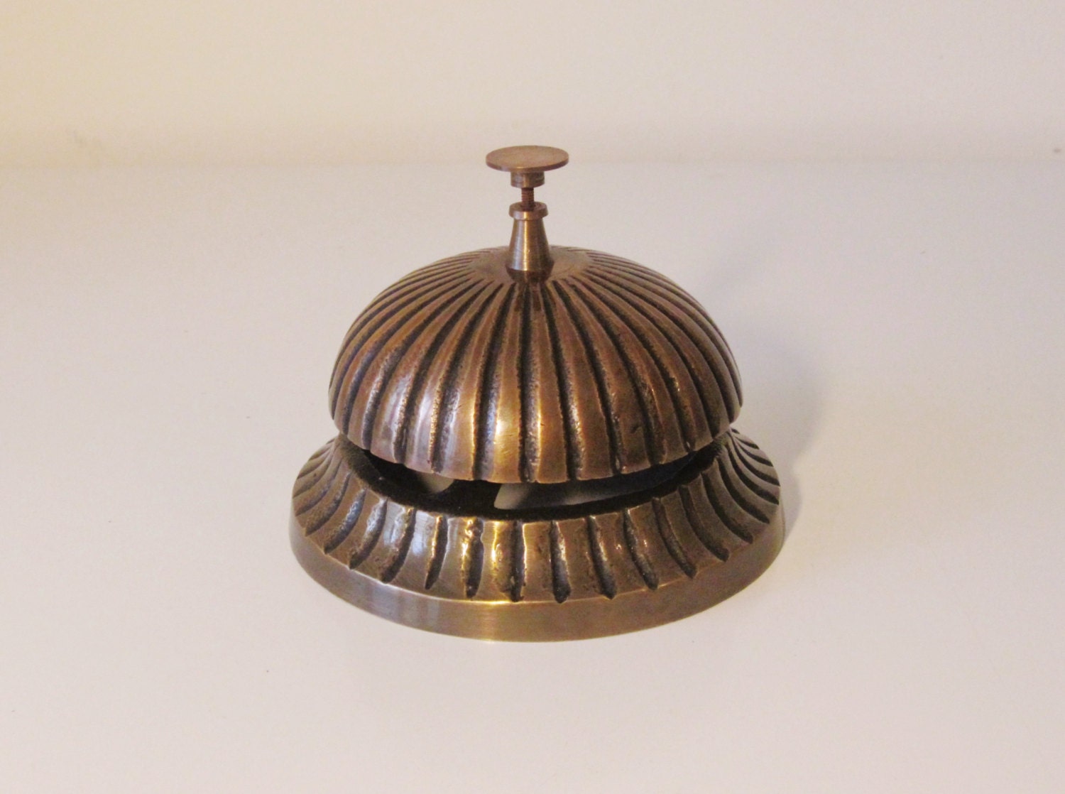 Very Ornate Antique Bronze or Brass Reception Bell / Dinner