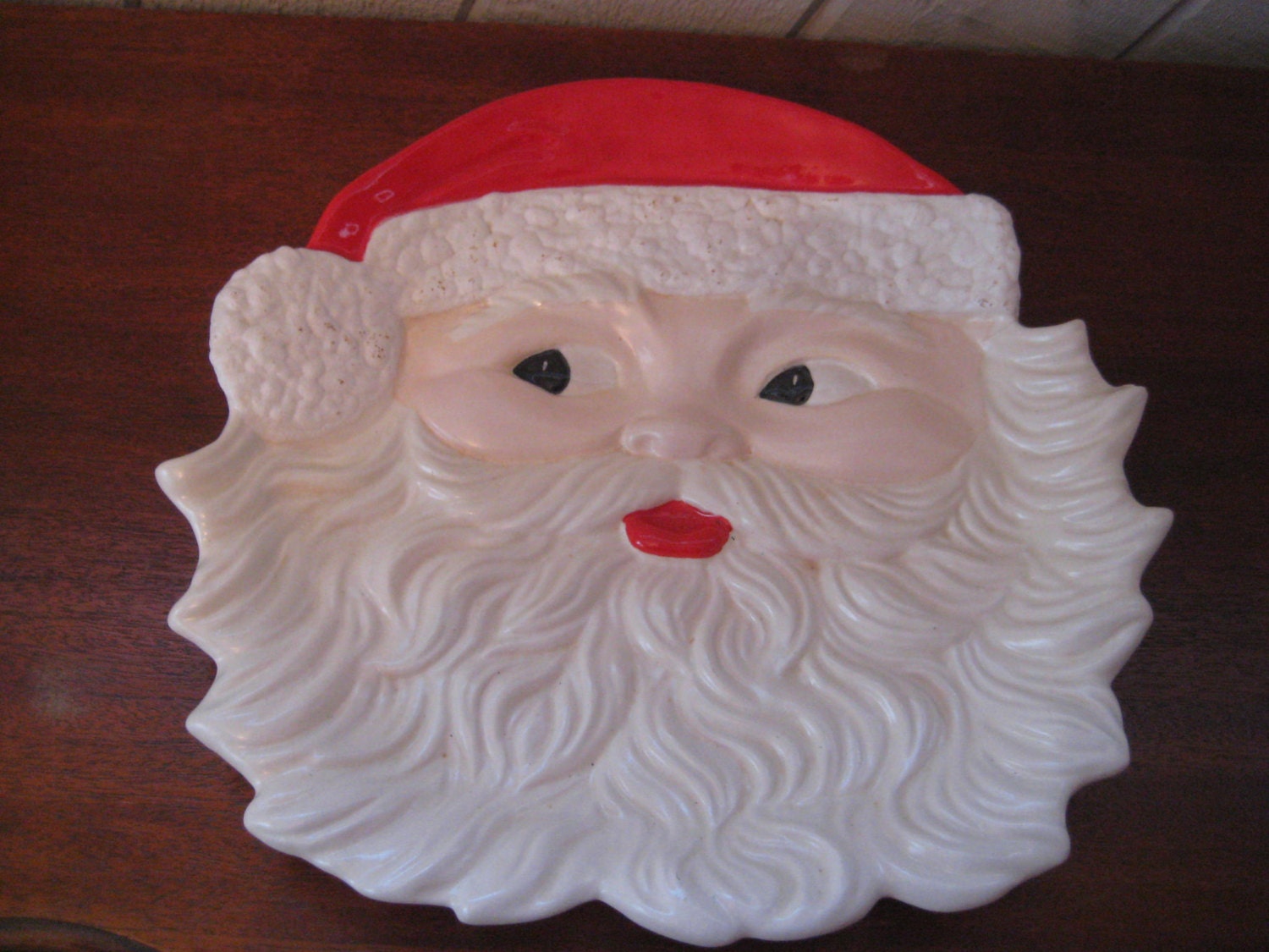 Santa Clause platter, ceramic, vintage Christmas decor – Haute Juice