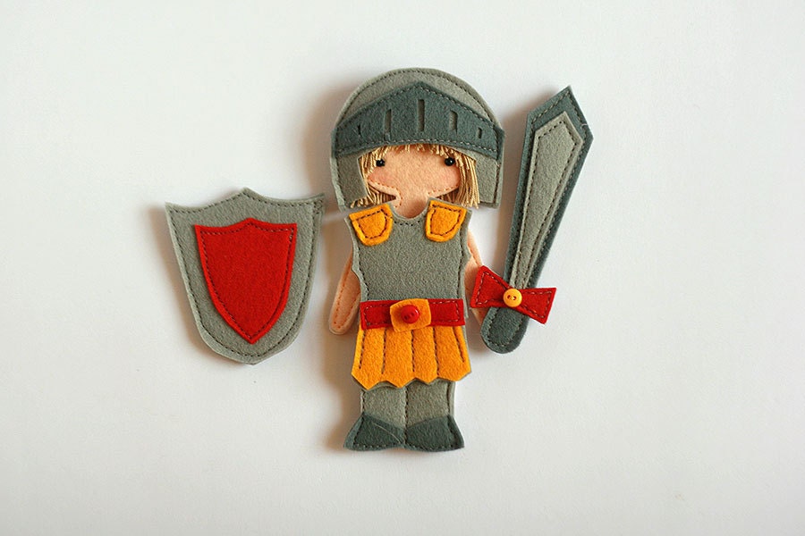 Armor of God set for Felt paper doll by TomToy on Etsy