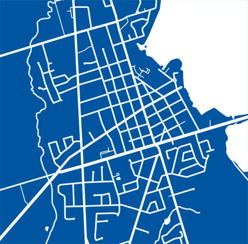 Port Perry Map Print Ontario Poster Art