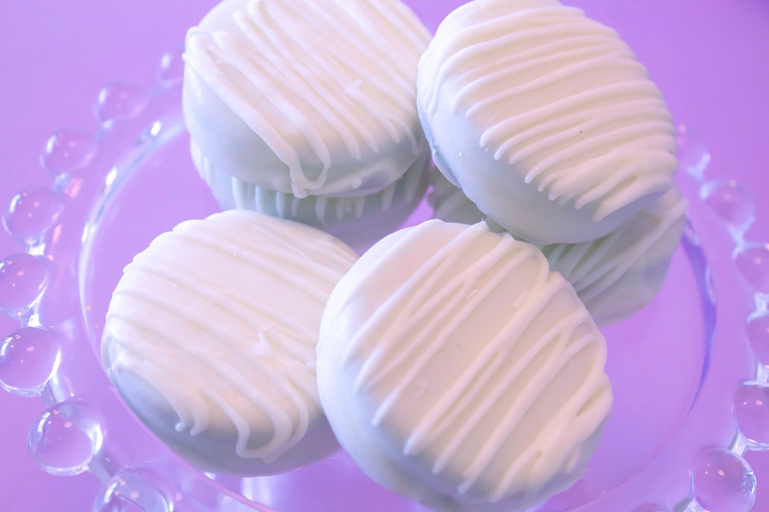 White Chocolate Covered Oreo Cookies 1 Dozen